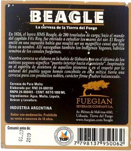 Etiqueta de bebida: Beagle Roja - Red Ale (Fuegian Beverage Company S.A ...