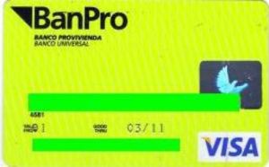 Bankkarte: BanPro (Banco Provivienda, VenezuelaCol:VE-VI-0078