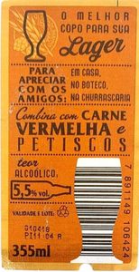 Drink Label: Brahma Extra Lager (Ambev, BrazilCol:BR-BEER-000142