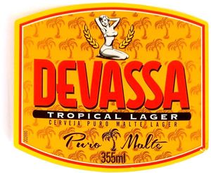 Drink Label: Devassa Tropical Lager (Cervejaria Devassa, BrazilCol:BR ...