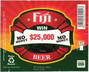 Drink Label: Fiji Win $25,000 Beer (Paradise Beverages (Fiji) Ltd (Suva ...