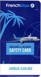 Safety Card: Airbus A350-900 (French Blue, FranceCol:FBU-FR-0002