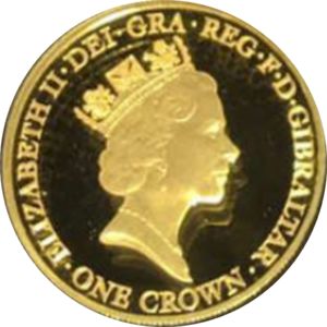 Coin: 1 Crown (Queen Elizabeth II 90th Birthday - Third Portrait ...