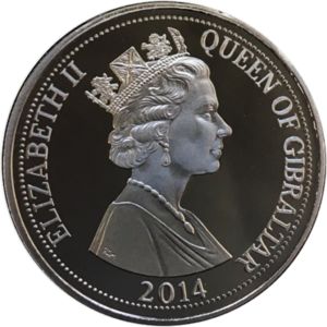 Coin: 1 Crown (WWI Centenary, WW1 - By Land) (Gibraltar(1994~2018 ...