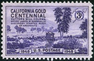 Stamp: Centenary of Discovery of Gold in California (United States of ...