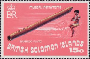 Stamp: Flute (Solomon Islands(Musical Instruments) Mi:SB 243,Sn:SB 256 ...