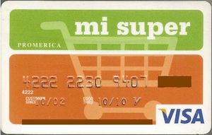 Bank Card: Mi Super Promerica (Promerica, Dominican Republic) Col:DO-VI ...