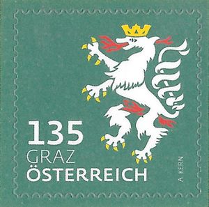 Briefmarke: Coat of Arms of Graz (Österreich(Österreichische Wappen) Mi ...