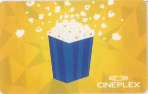 Cartão de Presente: Popcorn (Cineplex, Canadá(Cineplex) Col:CA-CIN-115 ...