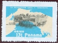Stamp: Bayano Electrification Project, Map (Panama(Revolution, 7th ...