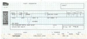 Transport Ticket: Adult Train Ticket (Renfe - SNCF, SpainCol:ES-SNCF-001