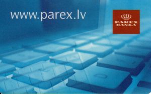 Bank Card: Parex blue code card (Parex Bank, LatviaCol:LV-GM-0032