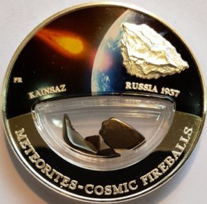 Coin: 10 Dollars (Kainsaz meteorite - Russia) (Fiji(2012 - Meteorites ...