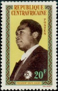Timbre: President David Dacko (CentrafriqueMi:CF 28,Sn:CF 22,Yt:CF 22 ...