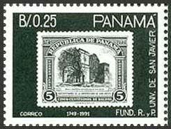 Sello: Stamp of Panama MI 390 (Panamá(St. Ignatius of Loyola, 5th Birth ...