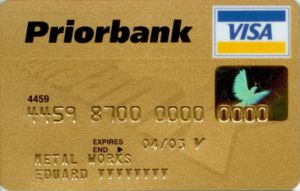 Bank Card: Priorbank VISA Premier (Priorbank, BelarusCol:BY-VI-0112
