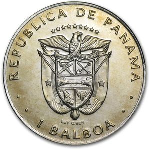 コイン: 1 Balboa (Vasco Núñez de Balboa, LEY 0.925 Error) (パナマ(1903~Today ...
