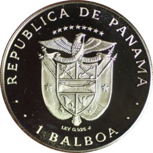 Moneda: 1 Balboa (Vasco Núñez de Balboa, LEY 0.925) (Panamá(1903~Today ...