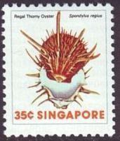 Stamp: Regal Thorny Oyster (Spondylus regius) (Singapore(Sea Life) Mi ...