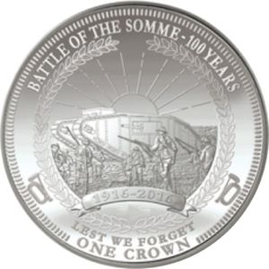 Coin: 1 Crown (Battle of the Somme) (Tristan da Cunha(TCC002 - One ...