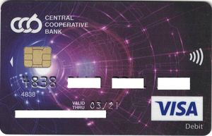 Bank Card: Central Cooperative Bank Visa Debit - 01/17 (Central ...