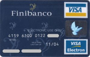 Bank Card: Finibanco Visa (Finibanco, Portugal) Col:PT-VI-0003