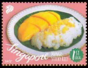 Stamp: Desserts : Mango Sticky Rice (Singapore(Singapore-Thailand Joint ...