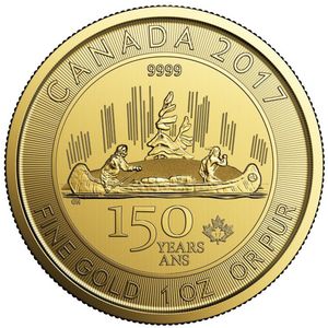 Coin: 150 Dollars (Voyageur) (Canada(2017 - 150th Anniversary of ...