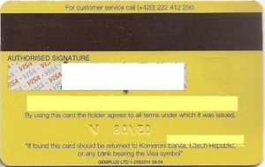 Bank Card: KB (Staircase) (Komerční Banka (KB), Czech RepublicCol:CZ-VI ...