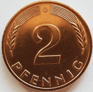 Coin: 2 Pfennig (A, D, F, G, J) Magnetic (Germany, Federal Republic ...