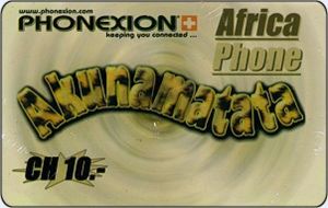 Telefonkarte: Akunamatata - CH 10.- (Remote Memory Switzerland, Schweiz ...