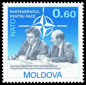 Stamp: NATO organisation (Moldova) (NATO, Partnership for Peace ...