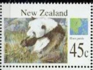 Stamp: Giant Panda (Ailuropoda melanoleuca) (New Zealand(Wild Animals ...