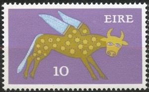 Stamp: Winged Ox, 8th Century (Ireland(Early Irish Art 1971-75) Mi:IE ...