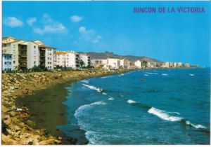 Tarjeta Postal: 5.- Rincón de la Victoria (Costa del Sol). Playa ...