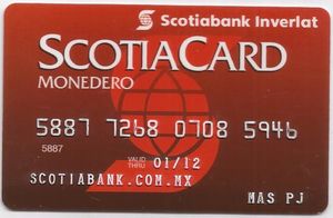 Tarjeta de Banco: ScotiaCard (Scotiabank, MéxicoCol:MX-GM-0084