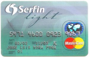Bank Card: Serfin Light (Serfin, MexicoCol:MX-MC-0122