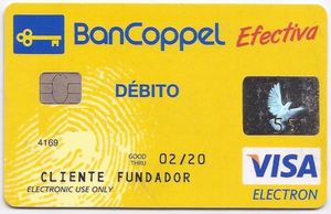 Bank Card: BancoCoppel Efectiva (BanCoppel, MexicoCol:MX-VE-0018.04