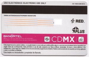 Bank Card: Banorte CDMX 190años (BaNorte, MexicoCol:MX-VE-0087