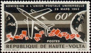 Stamp: Universal Postal Union (Upper Volta(U.P.U. (Universal Postal ...