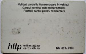 Transport Ticket: Activ RATB (RATB București, Romania(Monthly Bus ...