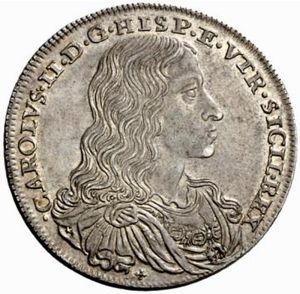 Coin: ½ Ducati (Carlo II of Spain) (Italian States) (Naples (1282~1816 ...