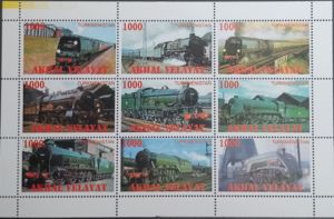 Stamp: Locomotives (Turkmenistan: Illegal Stamps(Akhal Velayat) Col:TM ...