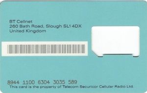 Phonecard: BT Cellnet worlds (Mobile United Kingdom, United Kingdom of ...