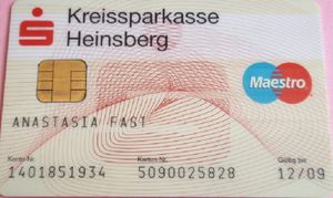 Bank Card: Kreissparkasse Heinsberg (Kreissparkasse Heinsberg, Germany ...