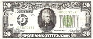 Banknote: 20 Dollars (United States of America(1928 Federal Reserve ...