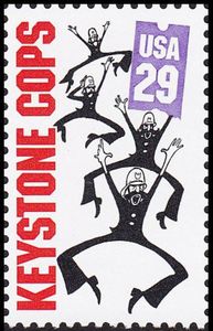 Stamp: Keystone Cops (United States of America(Silent Screen Stars ...