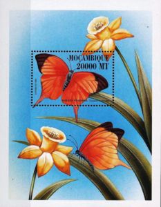 Stamp: Yamfly (Loxura atymnus) (Mozambique(Butterflies (2000)) Mi:MZ ...