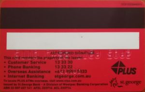 Bank Card: Freedom Card (St. George Bank, AustraliaCol:AU-PL-0004.02
