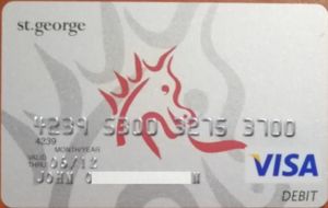 Bank Card: st. george Visa (St. George Bank, AustraliaCol:AU-VI-0027